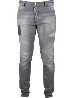 Dsquared2 Cool Guy Jeans Distressed Light Wash Denim - Gray