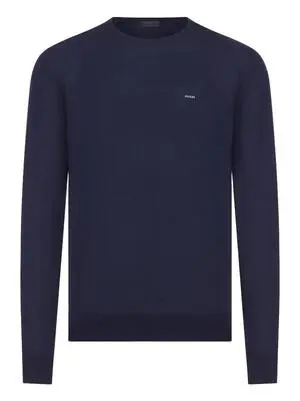 Prada Superfine Wool Crewneck Sweater - Blue