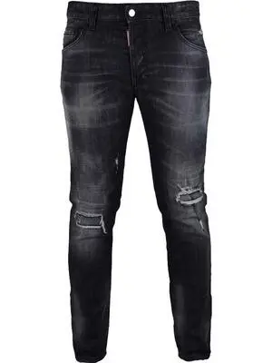 Dsquared2 Skater Fit Jeans With Distressed Details - Black