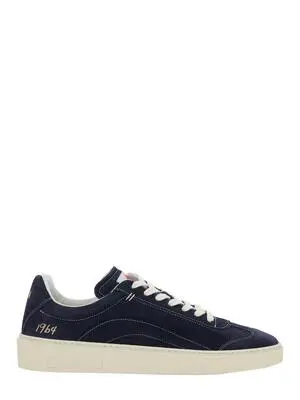 Dsquared2 Suede Low Top Sneakers With Logo Detail - Multicolor
