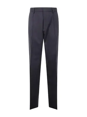 Dsquared2 Relaxed Fit Wool Trousers - Black