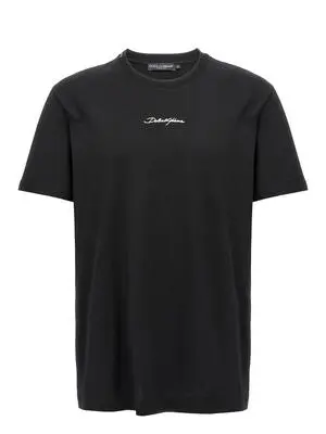 Dolce & Gabbana Logo Embroidery T-shirt - Black
