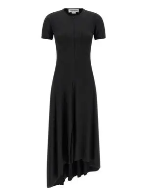 Victoria Beckham Zipped Front Midi Dress - Black