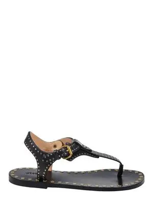 Isabel Marant Étoile Studded Flat Sandals - Black