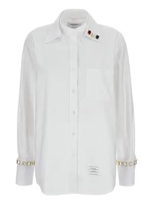 Thom Browne Embellished Cotton Shirt - Multicolor