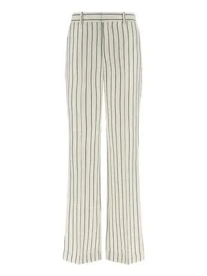 Balmain Striped Trousers - White