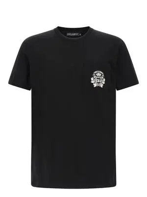Dolce & Gabbana Dg' Embroidered T-shirt - Black
