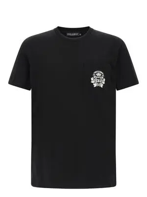 Dolce & Gabbana Dg' Embroidered T-shirt - Black