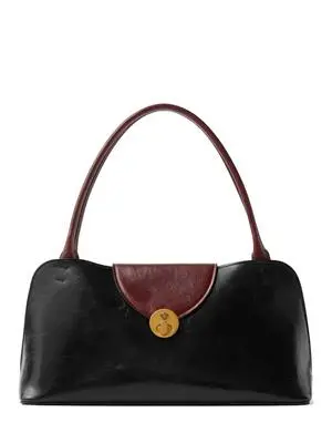 Versace Vivian Medium Leather Crossbody Bag - Black