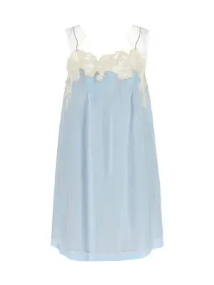 MAISON MARGIELA Taped Cupro Mini Dress - Blue