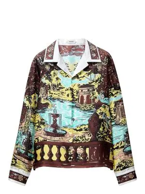 Versace Slim-fit Printed Silk Twill Shirt - Multicolor
