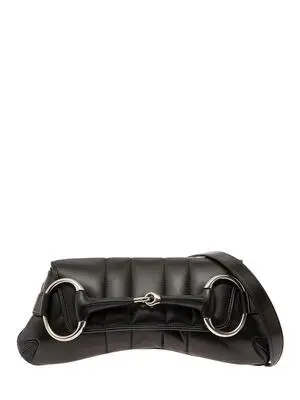 GUCCI GUCCI Medium Shoulder Bag With Maxi Horsebit In Leather