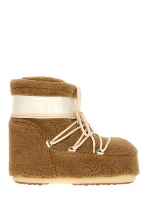 Moon Boot Lace-up Shearling Boots - Multicolor