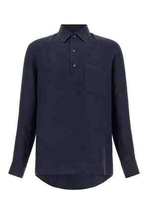 Zegna Polo Oasi Lino - Blue