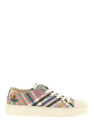 VIVIENNE WESTWOOD Orb Heather Tartan Plimsoll Sneakers - Multicolor