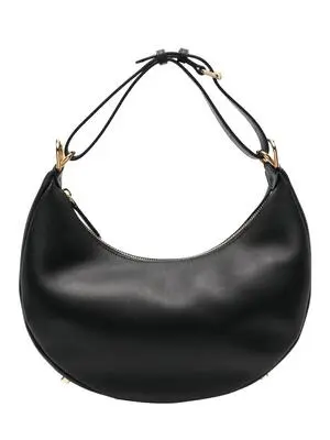 Fendi FENDI "FENDI" Logo Hobo Bag Black