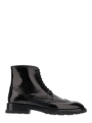 Alexander McQueen Lace-up Leather Boots - Multicolor