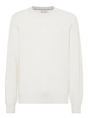 Brunello Cucinelli Cashmere Ribbed Crewneck Sweater - Multicolor