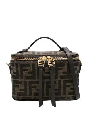 Fendi Vanity Ff Jacquard Fabric Bag - Brown