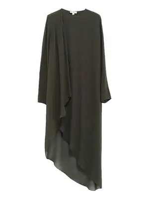 Alaïa Kaftan Dress With Asymmetrical Gathered Skirt - Green