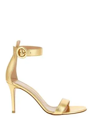 GIANVITO ROSSI Portofino Metallic Nappa Leather Sandals - Multicolor