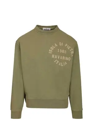 Stone Island Organic Cotton Crewneck Sweatshirt - Green