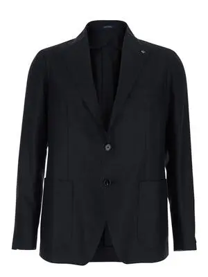 Tagliatore TAGLIATORE Montecarlo Single-Breasted Wool And Silk Blend Jacket Multicolor