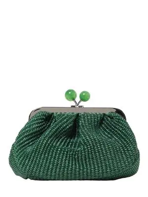 Max Mara Woven Clutch With Clasp - Green