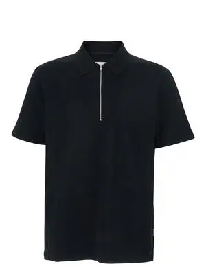 JIL SANDER Polo With Classic Collar And Front Zip Closure For - Black