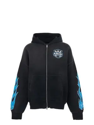 Amiri Full Zip Hoodie With Logo Detail - Multicolor