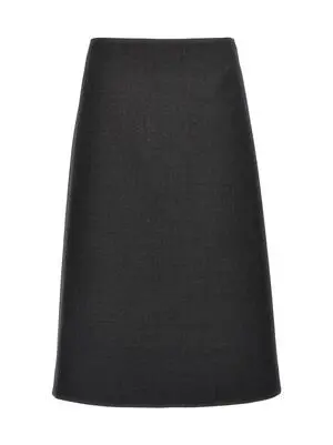 JIL SANDER Wool Skirt - Gray