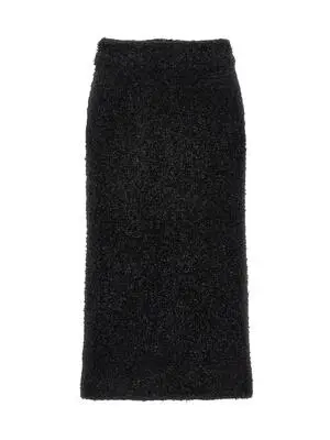 BALENCIAGA Balenciaga Tweed Midi Skirt With Back Slit