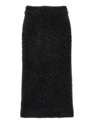 BALENCIAGA Balenciaga Tweed Midi Skirt With Back Slit
