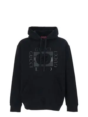Gucci Cotton Hooded Sweatshirt With Front Logo - Multicolor