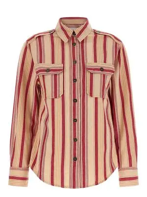 Isabel Marant Étoile Gelva' Striped Cotton Canvas Shirt - Multicolor