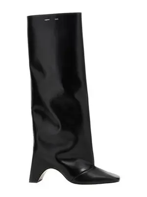 COPERNI COPERNI "Bridge" Leather Boots With Embossed Logo And Elastic Insert