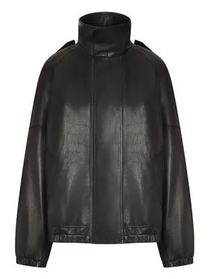 Saint Laurent Leather Moto Vest - Black