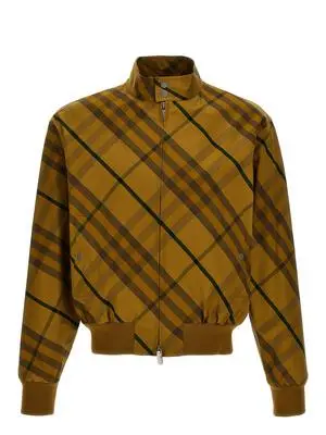 Burberry Checked Cotton Jacket - Yellow