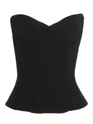 Balenciaga Off-the-shoulder Bustier Top - Black