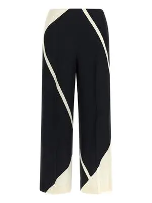 Alberta Ferretti Cropped Wide-leg Pants - Multicolor