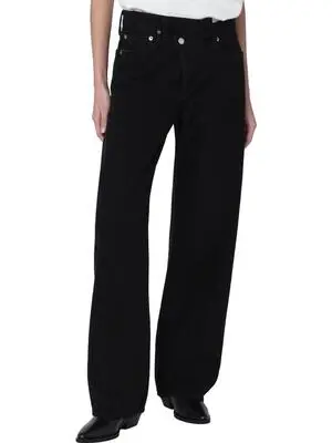 AGOLDE Arc Criss Cross Jeans In Phase Wash - Black