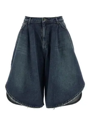 Balenciaga Denim Bermuda Shorts - Blue