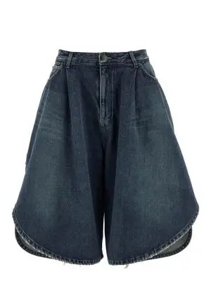Balenciaga Denim Bermuda Shorts - Blue