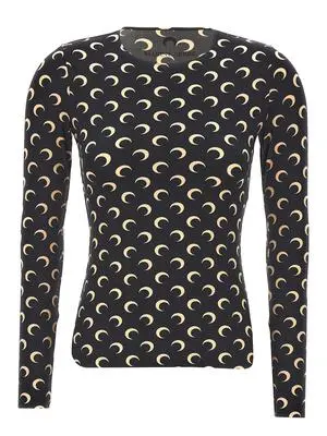 MARINE SERRE Moon Print Jersey T-shirt - Black
