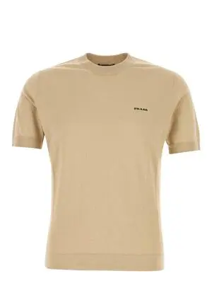 Prada Short Sleeve Crewneck Sweater - Cream