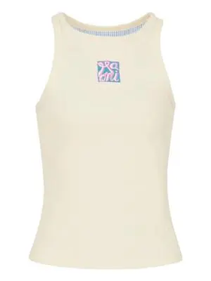 Marni Ribbed Embroidered Tank Top - Multicolor