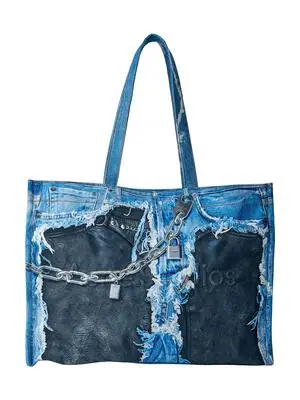 Acne Studios Trompe-l'oeil Tote Bag - Blue