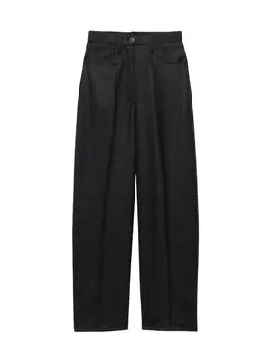 Prada Charcoal Wool Trousers - Multicolor