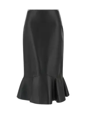 Fendi Nappa Midi Skirt - Black