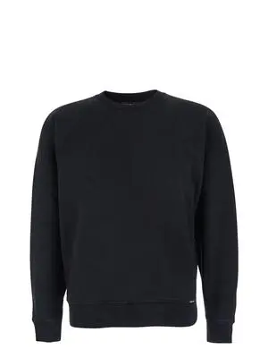 TOM FORD Cotton Crewneck Sweatshirt With Logo Patch - Multicolor